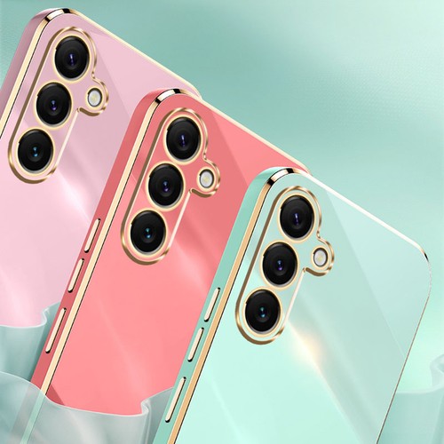 Candy Color Plating Frame Soft Rubber Back Case Cover For Samsung ...