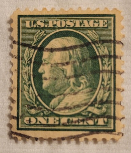 1908 Postage Stamp, 1 Cent Benjamin Franklin. Never Hinged, NO Gum. | eBay