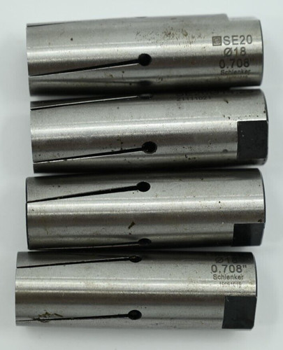 Lot of (4) Schlenker Bar Feed Collets (3) 0.708" and (1) 14,29 | eBay