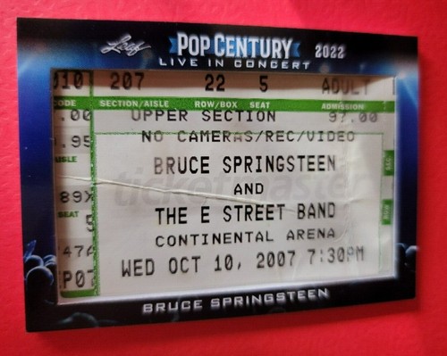BRUCE SPRINGSTEEN LIVE IN CONCERT CERTIFIED CONCERT TICKET CARD 2022 ...