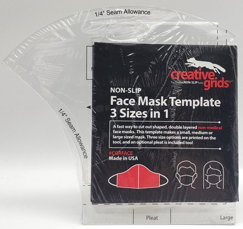 Creative Grids Face Mask Template 3 Sizes in 1 | eBay