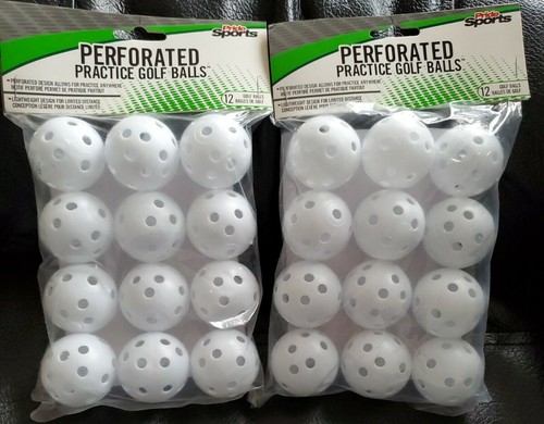 Pride Sports Perforated Practice Golf Balls 2 Packs Of 12- 24 Total | eBay