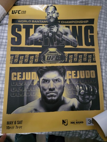 New UFC 288 Aljamain Sterling Henry Cejudo Newark Official Fight Poster ...