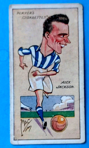 ALEX JACKSON HUDDERSFIELD CHELSEA FOOTBALL CARICATURES 1927 JOHN PLAYER ...