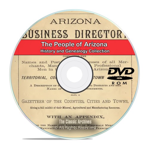 Arizona, AZ, People, Cities and Towns History and Genealogy 89 Books ...