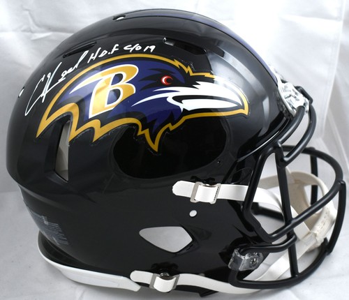 Ed Reed Autographed Ravens F/S Speed Authentic Helmet w/HOF - Beckett W ...