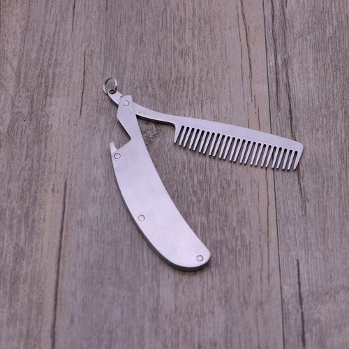 Anti-static Beard Comb Snag Comb Fine Tooth Beard Comb Metal Head Hair ...