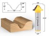 3/16" Radius Double Roman Ogee Groove Router Bit - 1/4" Shank - Yonico ...