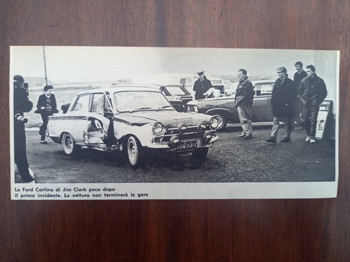 Ford Cortina Lotus, R.A.C. Rallye, Unfall, Jim Clark, Abbildung, 1966 ...
