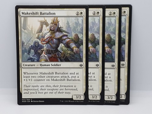 4x Makeshift Battalion WAR OF THE SPARK MtG Magic The Gathering | eBay ...