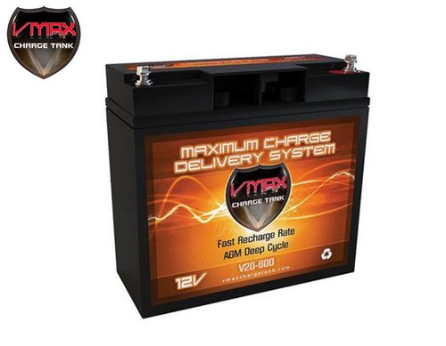 VMAX V20-600 AGM Deep Cycle 12V 20AH Battery for Synthesis Renogy PV ...