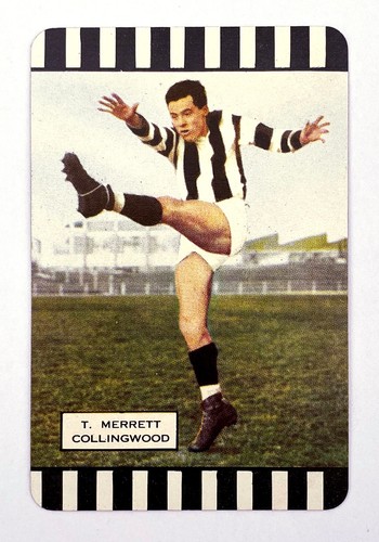 1954 VFL Coles Series 1 Thorold Merrett Collingwood Football Club Card ...