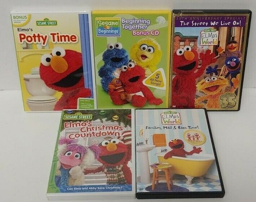 Sesame Street 5 Working DVD Lot Kids DVD’s Elmo Christmas Street ...