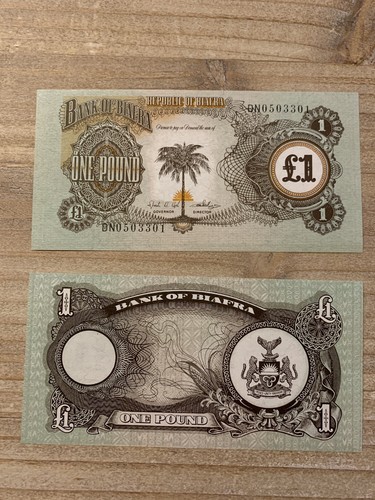 Biafra 1 Pound Banknote Paper Money 50 Consecutive Serial Numbers | eBay
