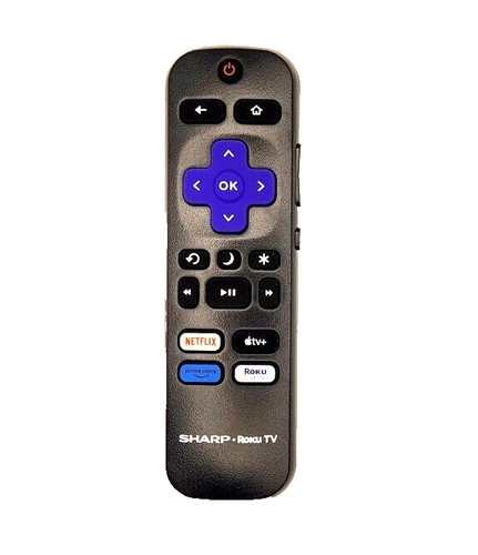 OEM SHARP ROKU TV remote control with Netflix/AppleTV+/Prime/ROKU easy ...