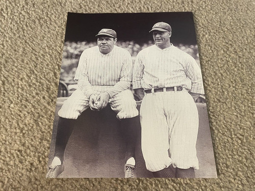 Vintage BABE RUTH & LOU GEHRIG NEW YORK YANKEES Print Photo Magazine ...