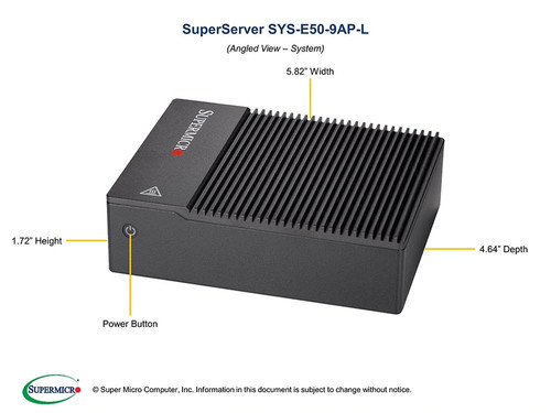 SuperMicro SYS-E50-9AP-L CSE-E50-L, A2SAP-H, HF, RoHS | eBay