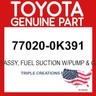 77020-0K391 Toyota OEM Genuine TUBE ASSY, FUEL SUCTION W/PUMP & GAGE | eBay