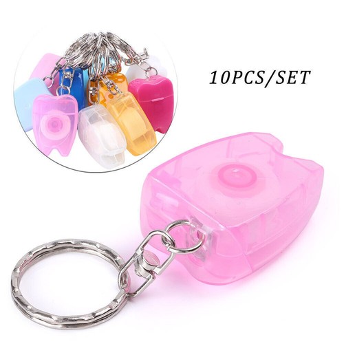 Teeth-Shaped Key Chain Type Flat-Line Portable Dental Floss Gum ...