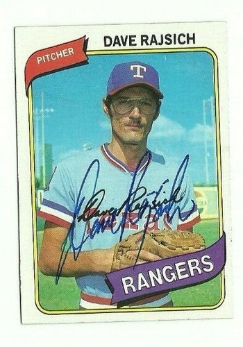 Dave Rajsich 1980 Topps autographed auto signed card Rangers | eBay