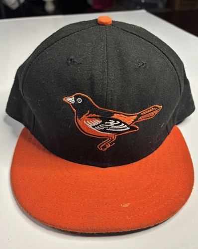 New Era 59FIFTY Orioles Bird Fitted Hat 7 1/2 Black Red MLB Cool Base ...