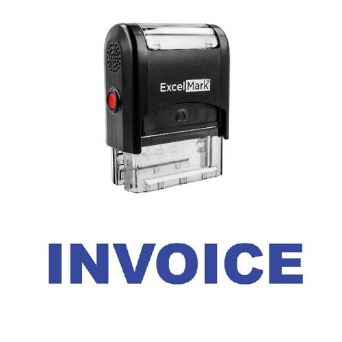 Bold INVOICE Stamp - Self-Inking / Blue | eBay