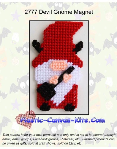 Devil Gnome Magnet-Plastic Canvas Pattern or Kit | eBay
