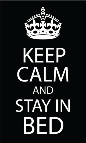 Keep Calm And Stay In Bed Slogan Car Bumper Sticker Decal | eBay