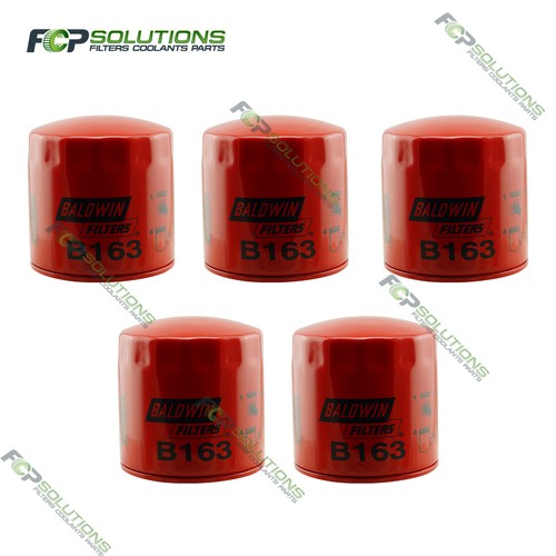 5 x BALDWIN B163 Lube Filter - Interchangeable with P550939, Z89a ...