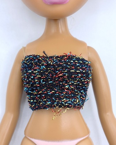 BRATZ DOLL LOT MGA CLOTHING BLACK TANK TOP SHIRT BLACK GLITTER STEP OUT ...