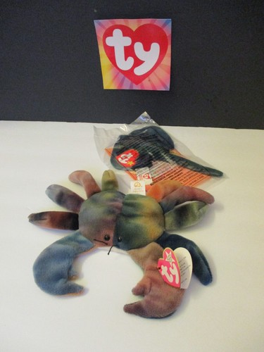 TY~Claude~The Crab🦀Beanie Baby Birthday~9-3-1996~+~STING~Teenie Beanie🌟 ...