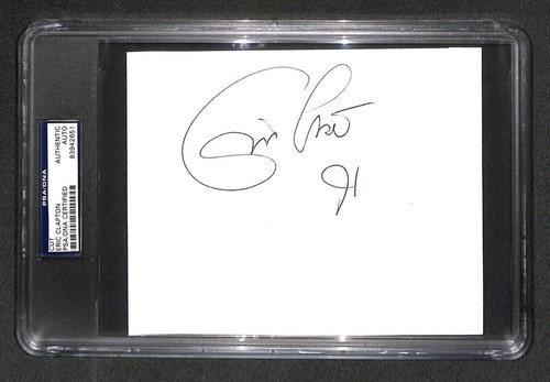 Eric Clapton "Yardbirds Guitar Legend" Signed Autographed cut HUGE Size ...