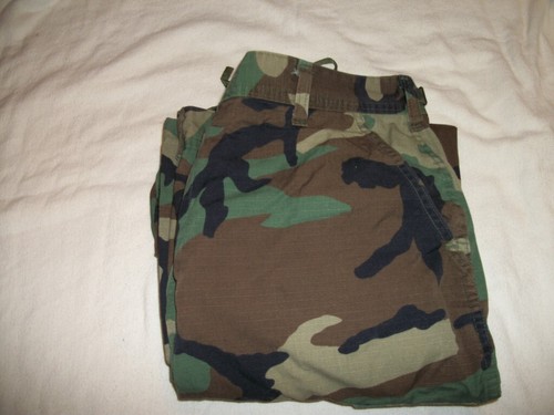 MEN'S MILITARY WOODLAND CAMO HOT WEATHER TROUSERS - SIZE MEDIUM LONG | eBay