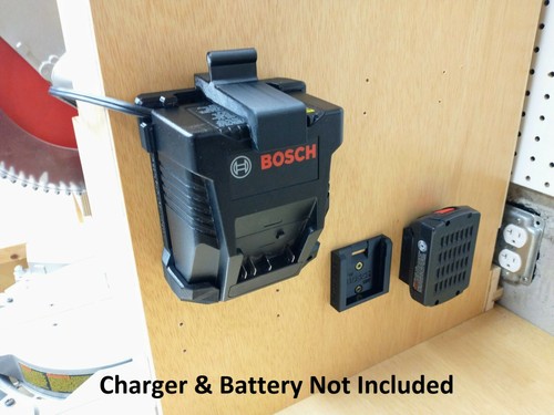 Wall Mount for Bosch BC660 Charger with Optional 18V Battery Mounts ...