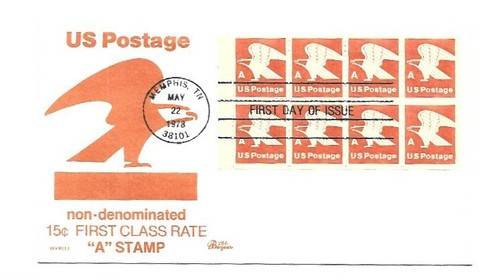 1736a 'A' Eagle, booklet pane of 8 Bazaar FDC | eBay