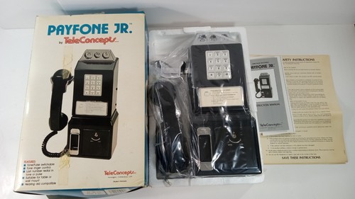 NOS Payphone Jr Desktop Wall Mount Pay Phone 1980s Coin Bank NEW ...