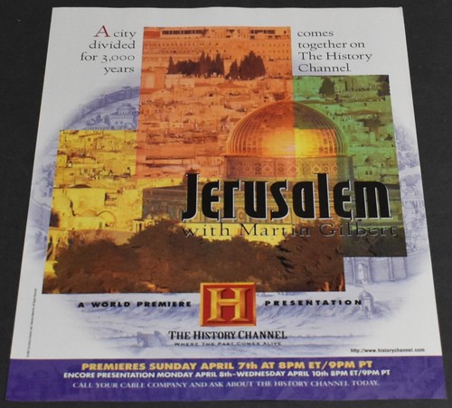 1996 Print Ad Jerusalem The History Channel Divided City Martin Gilbert ...