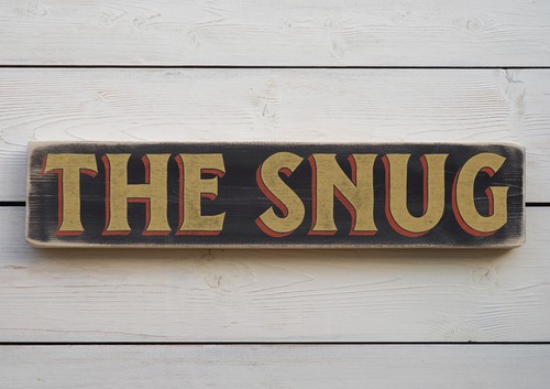 THE SNUG Vintage Style Wooden Sign. Handmade Retro Home Gift | eBay