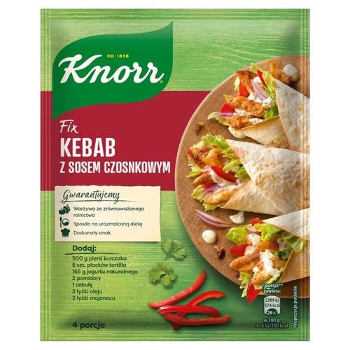 Knorr KEBAB with GARLIC sauce spice packet Made in Europe- FREE ...