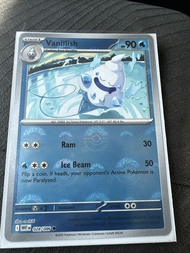 Vanillish Pokémon Card 028/086 Poke Ball White Flare | eBay