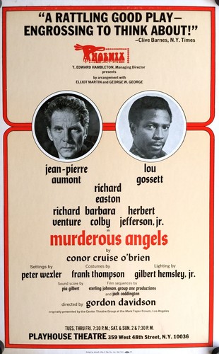 MURDEROUS ANGELS BROADWAY WINDOW CARD POSTER 22" X 14" JEAN-PIERRE ...