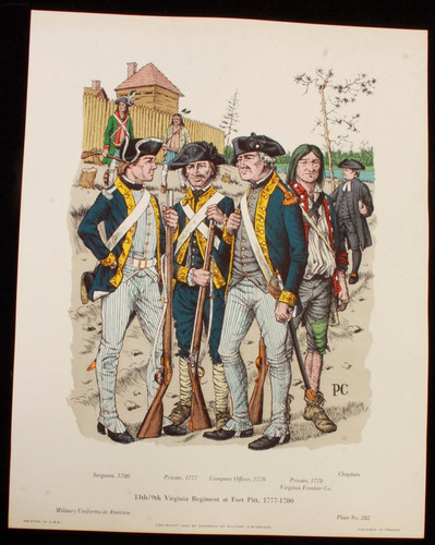 13th/9th Virginia Regiment at Fort Pitt 1777-1780 Illustration 11x14 | eBay