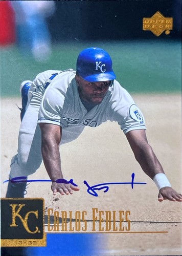 2001 Upper Deck #345 Carlos Febles Kansas City Royals AUTO SIGNED El Seybo, DR | eBay
