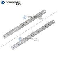 2pc 6" Pocket Metal Steel Measuring Ruler Scale Set Metric & SAE 1/2 ...