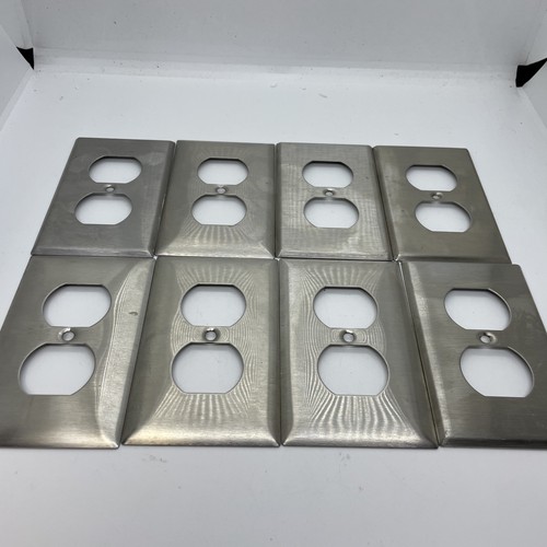 LOT OF 8 1 Gang Duplex SATIN Stainless Wall Plate MADE IN USA Used | eBay