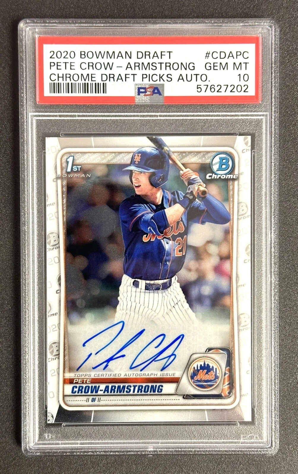 Pete Crow-Armstrong 2020 Bowman Draft #CDA-PC Chrome DP Auto (1st ...