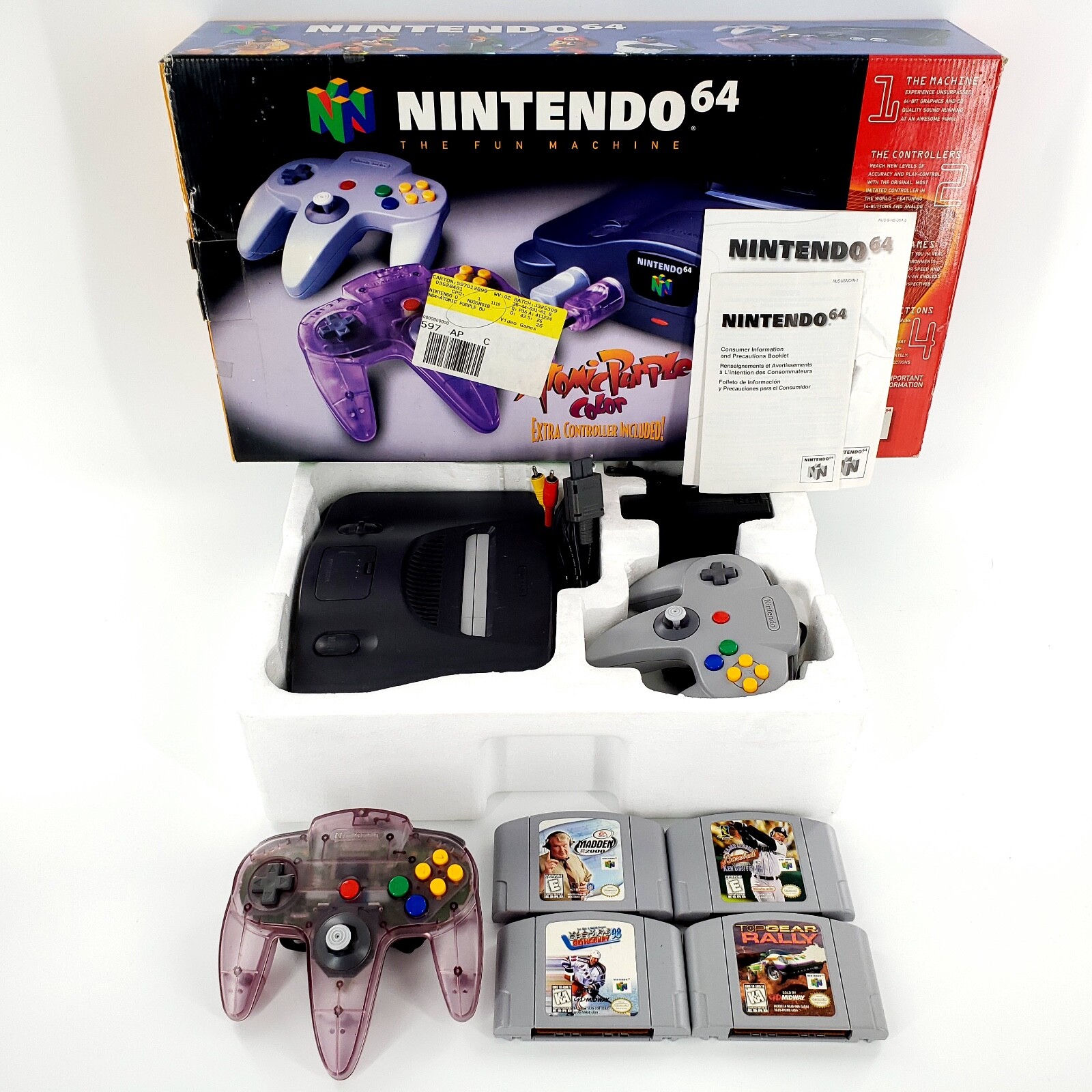 Nintendo 64 Console [Atomic Purple Bundle] Value - GoCollect (nintendo ...