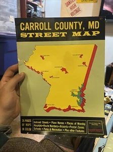 ADC Carroll Co County MD Street Map Atlas Book Maryland 1978 Vtg | eBay