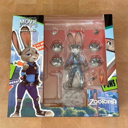 Kaiyodo Revoltech Zootopia Judy Hopps Figure 5 Face Plates Carrot Pen ...