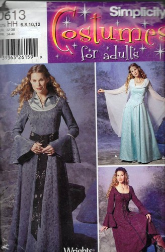 0613 SIMPLICITY COSTUMES MISSES' MEDIEVAL/RENAISSANCE SZ 6-12 | eBay